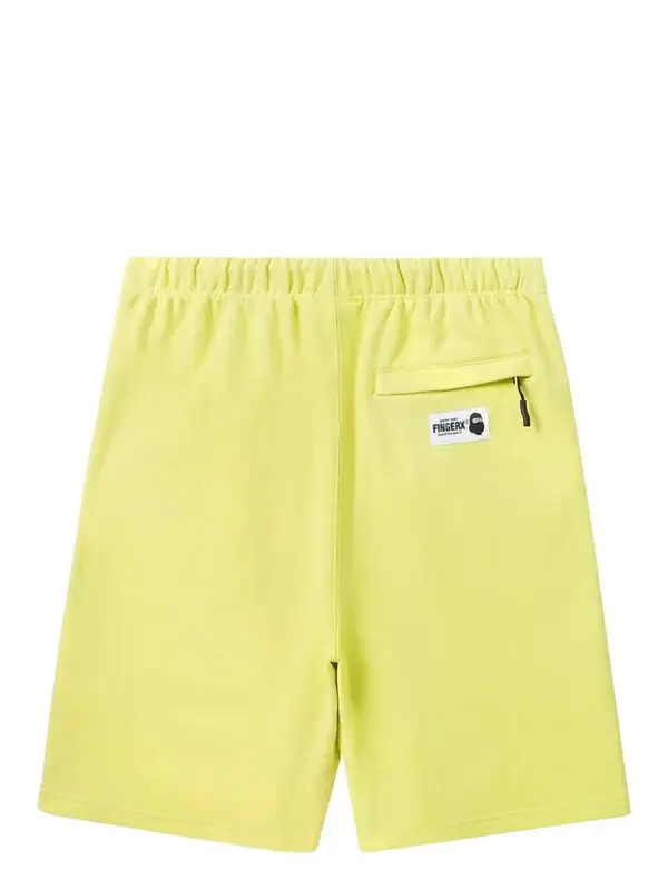 FINGERCROXX Logo Patch Jersey Shorts - Yellow