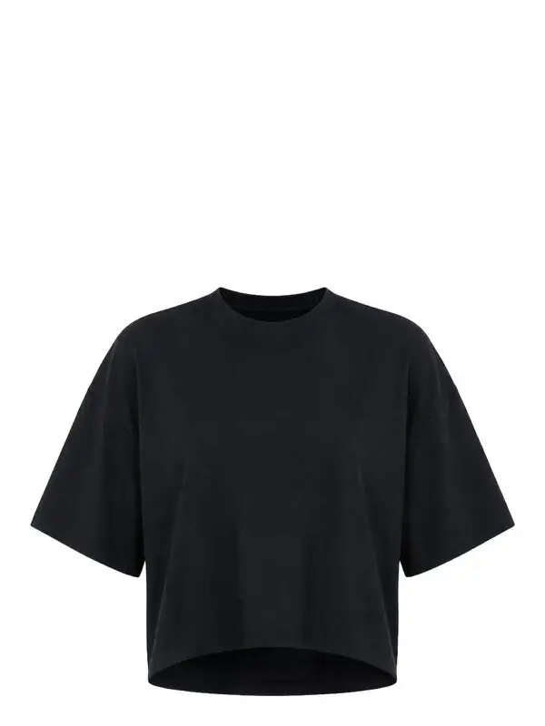 DONDUP Cropped Drop-shoulder T-shirt - Black