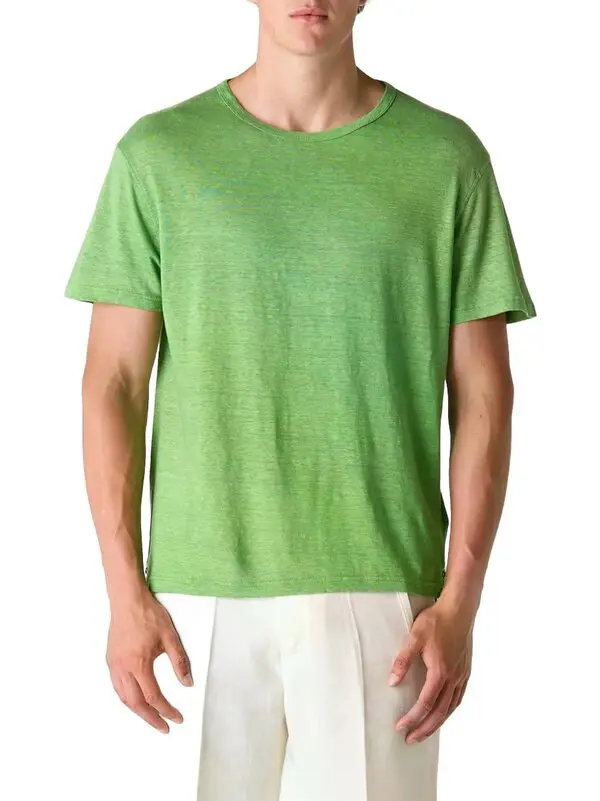 GOD'S TRUE CASHMERE Grass Signature Linen T-shirt - Green