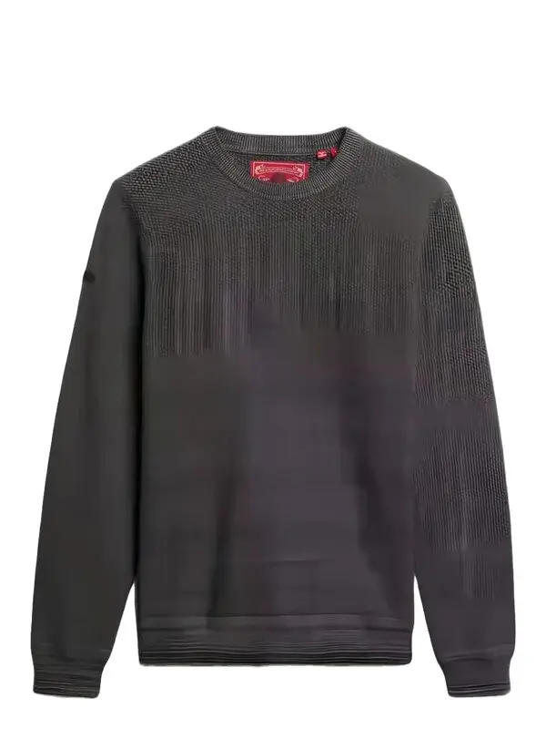 Superdry Textured Knit Cotton Sweater - Grey