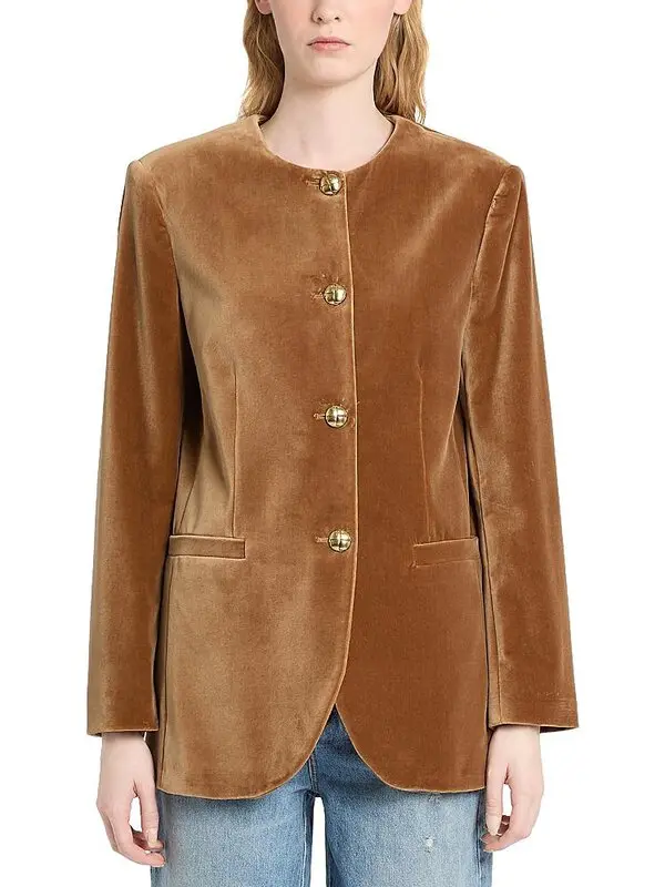Marella Mlscorone Velvet Blazer - Buck