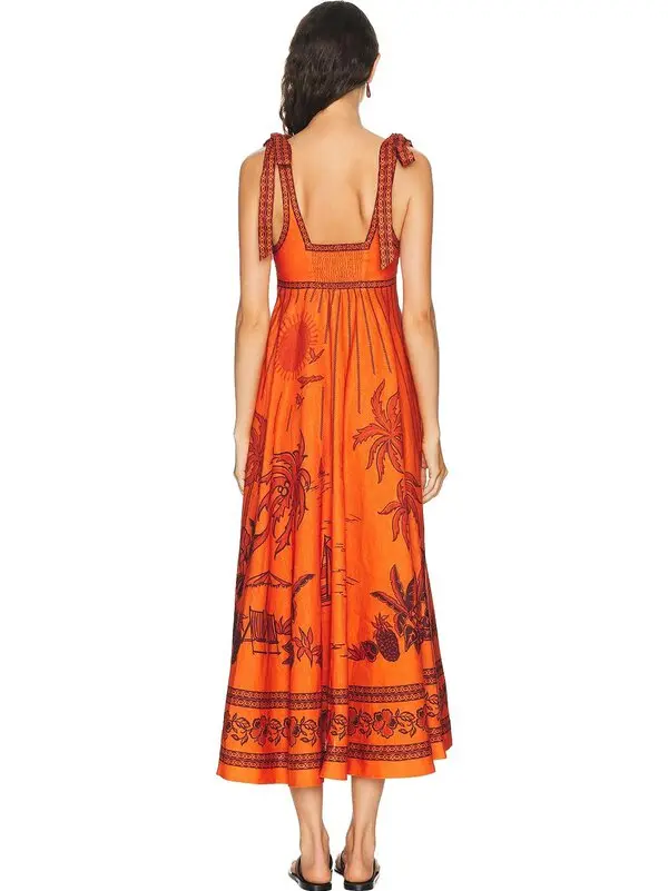ALEMAIS Boathouse Ballet Sundress - Orange