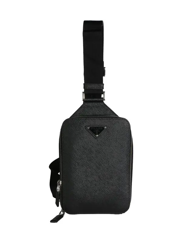 Prada Saffiano Leather Slingbag - Black
