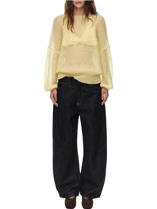 Bimba Y Lola Barrel Leg 5-pocket Denim Trousers - Indigo