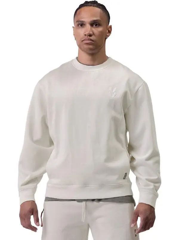 ASRV Tech Essential Distressed Crewneck - Faded Stone