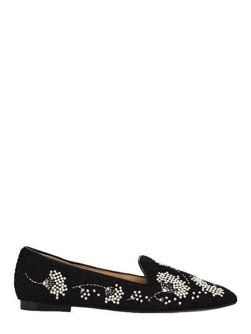 ARTEANA Alea Smoking Slipper With Embroidery - Black