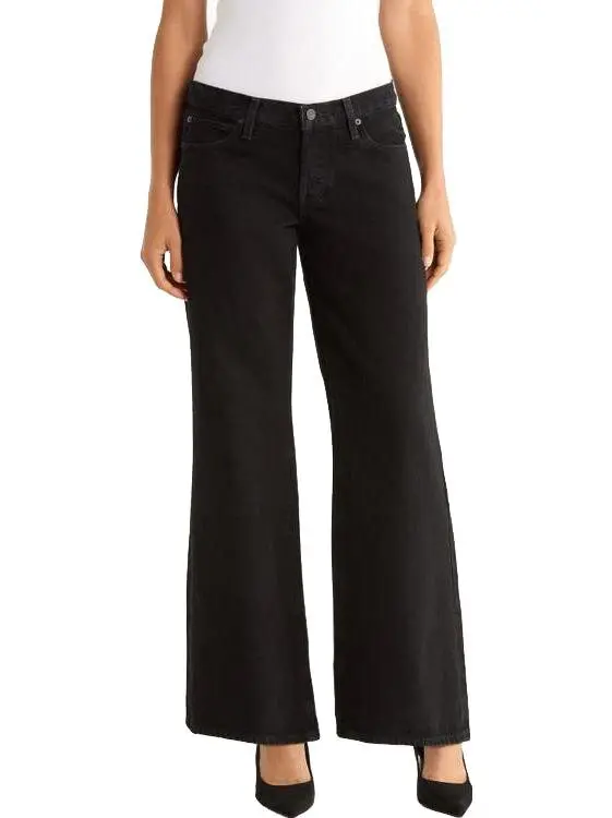 FRAME The Pixie High Waist Bootcut Jeans - Black