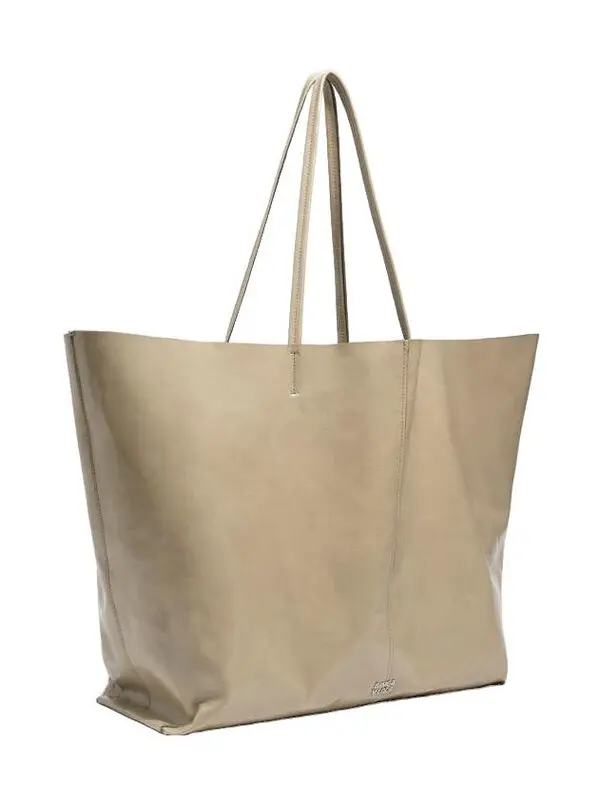 Bimba Y Lola Shiny Leather Maxi Shopper Bag - Sage