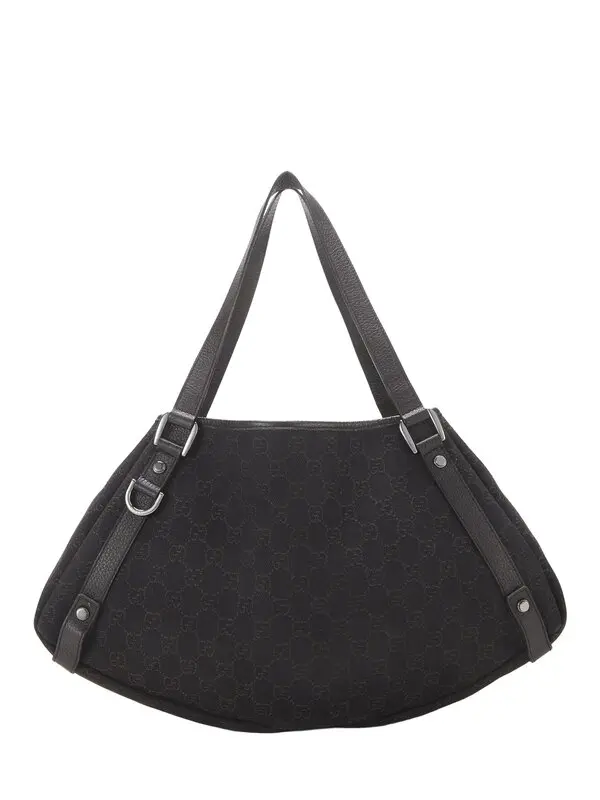 Gucci Gg Denim Abbey Tote - Brown