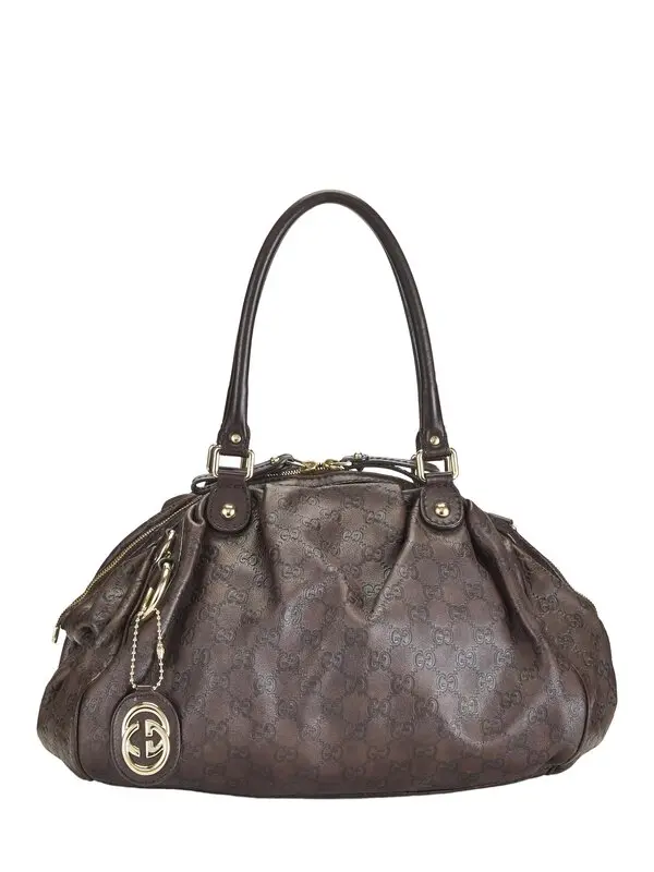 Gucci Ssima Sukey Boston Handbag - Brown