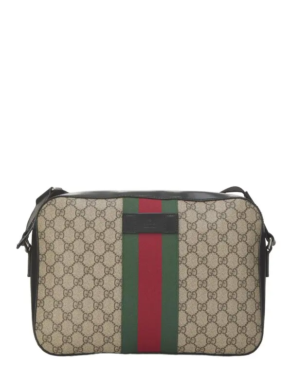 Gucci Original Gg Supreme Canvas Web Messenger - Black