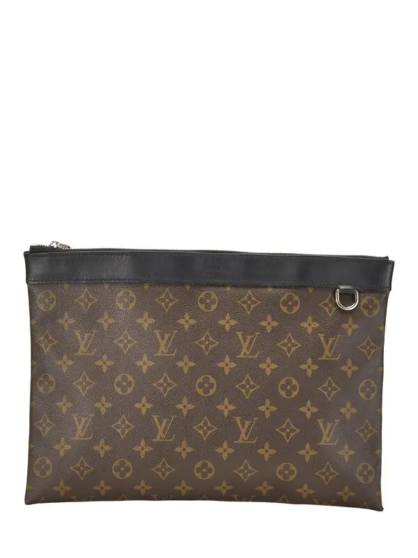 LOUIS VUITTON Monogram Macassar Pochette Discovery - Black
