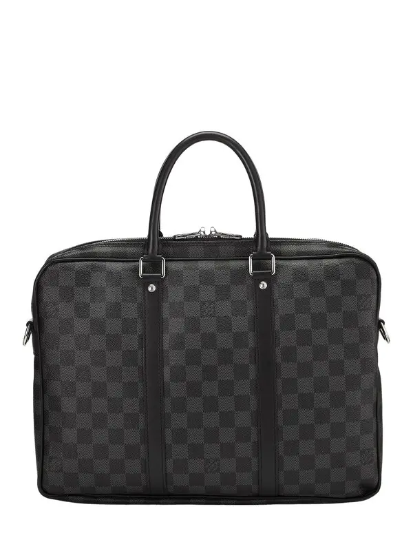 LOUIS VUITTON Damier Graphite Porte Documents Voyage - Black