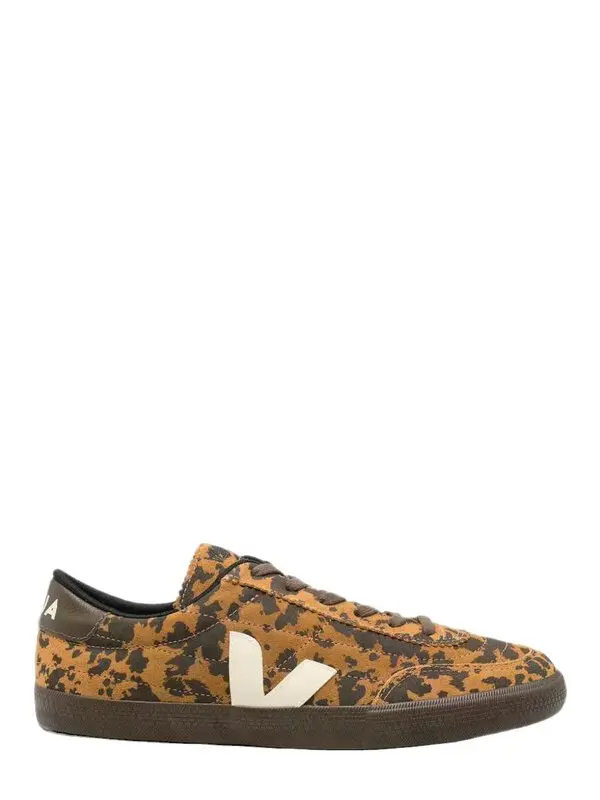 VEJA Leopard-print Lace-up Sneakers - Brown