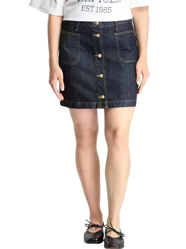 Tommy Hilfiger Button-up Denim Mini Skirt - Blue