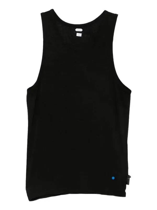 POST ARCHIVE FACTION Bead-embellished Drawstring Vest - Black