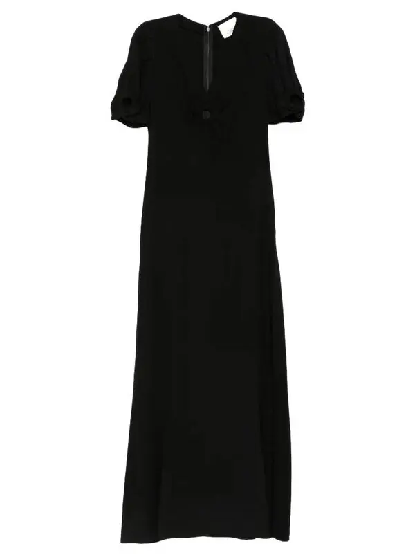 Isabel Marant Étoile Cut-out Puff-sleeve Dress - Black