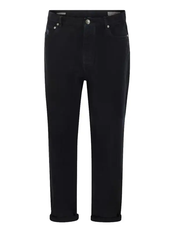 Brunello Cucinelli Dark Cotton Five-pocket Jeans - Blue