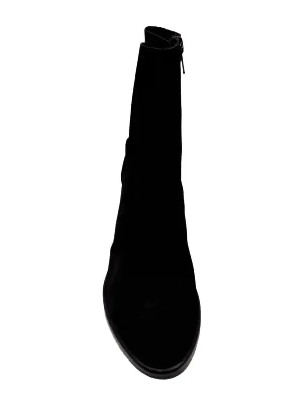 STRATEGIA SHOES Suede Ankle Boots With Block Heel - Black