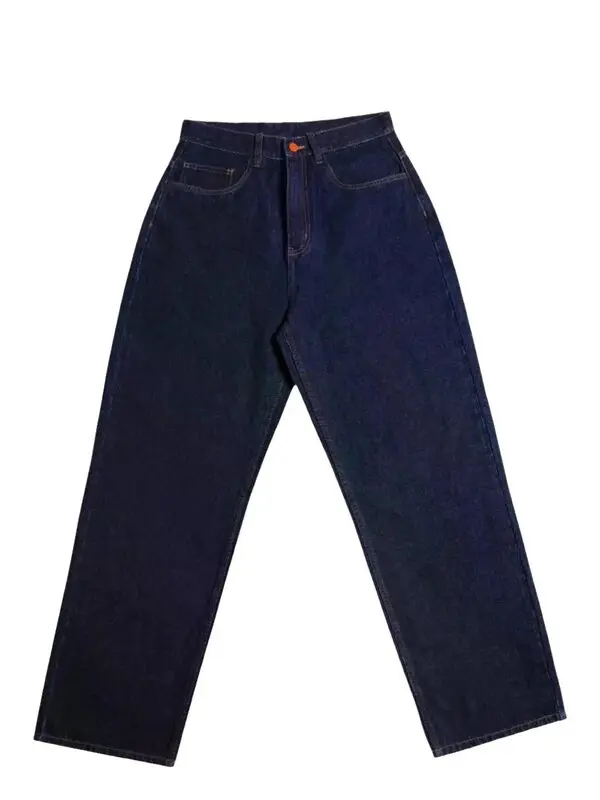 BEWIDER Super Loose Jeans With Contrast Stitching - Blue