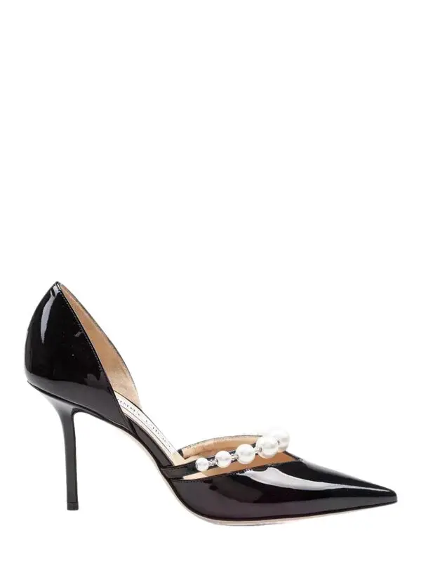 JIMMY CHOO Aurelie 85 Pumps With Embellishments - Black