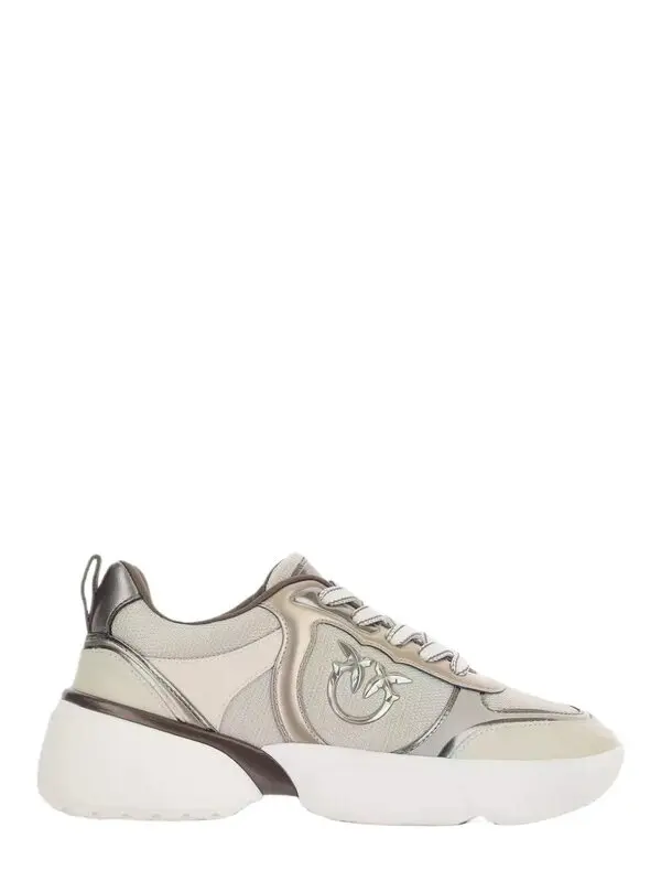 Pinko Love Birds Panel Sneakers - Neutrals