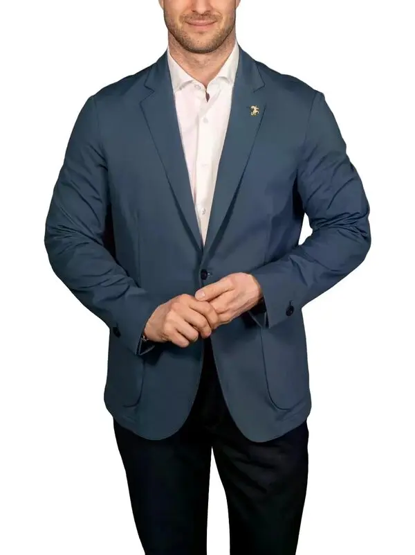 TOMBOLINI Logo-plaque Single-breasted Blazer - Blue