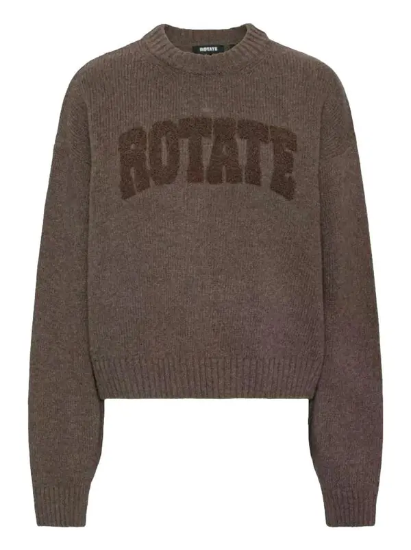 ROTATE BY BIRGER CHRISTENSEN Crewneck Sweater - Brown