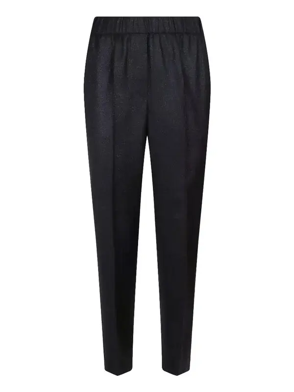 Peserico Bead-embellished Glitter Effect Trousers - Blue
