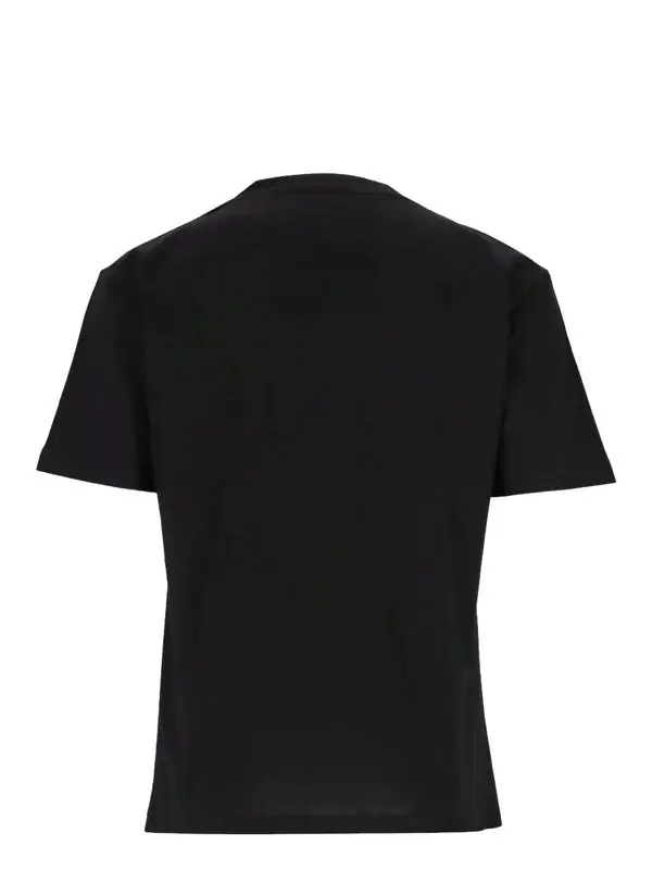 Valentino Garavani Cotton T-shirt With Panther Print - Black