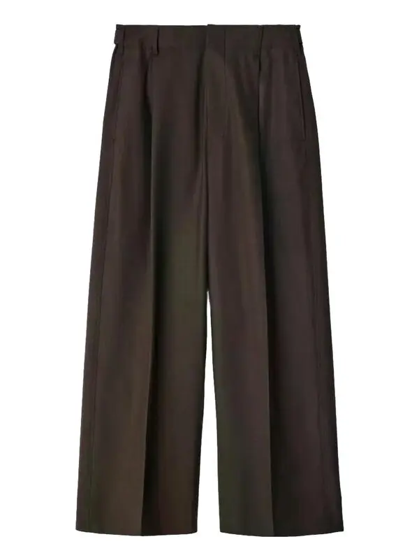LEMAIRE Single-pleat Tailored Trousers In Tropical Wool Blend - Brown