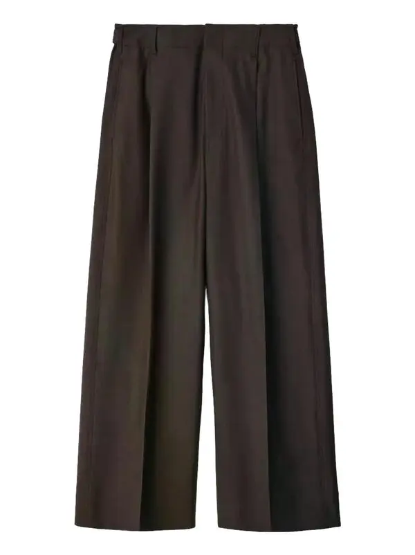 LEMAIRE Single-pleat Tailored Trousers In Tropical Wool Blend - Brown