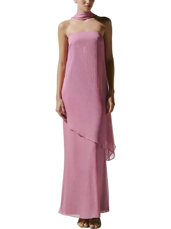BAOBAB Strapless Scarf-detail Maxi Dress - Pink
