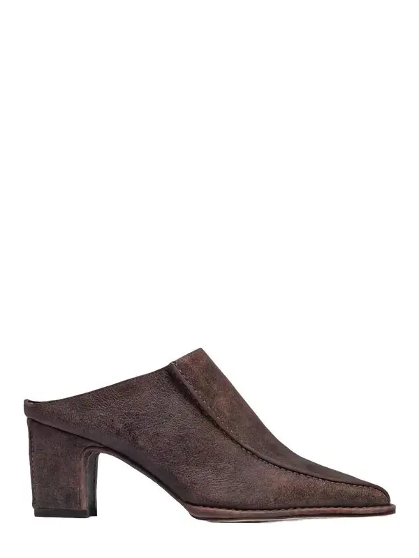 Bernardo Brynn Square-toe Block-heel Mules - Brown