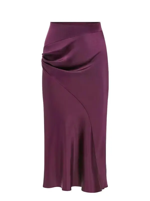 Nina Ricci Asymmetrical Draped Skirt - Purple