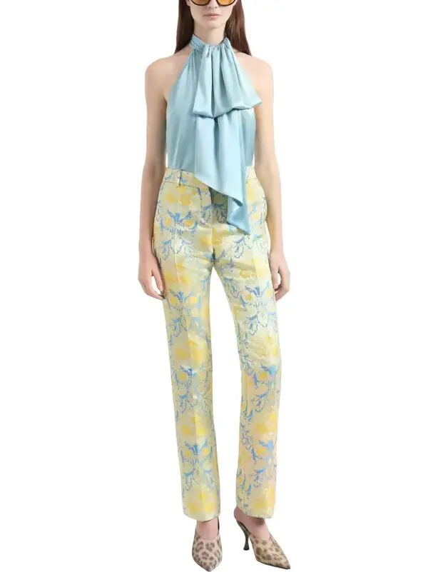 Nina Ricci Halterneck Satin Top - Blue