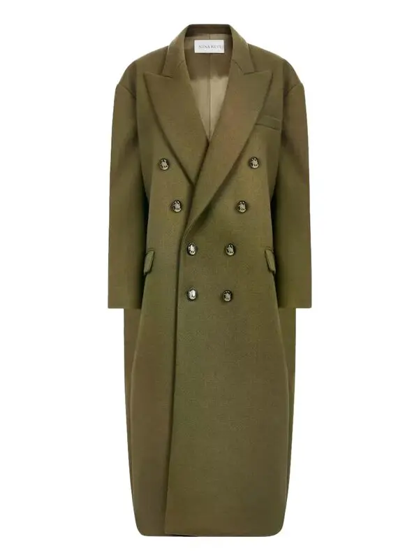 Nina Ricci Double-breasted Wool Coat - Green