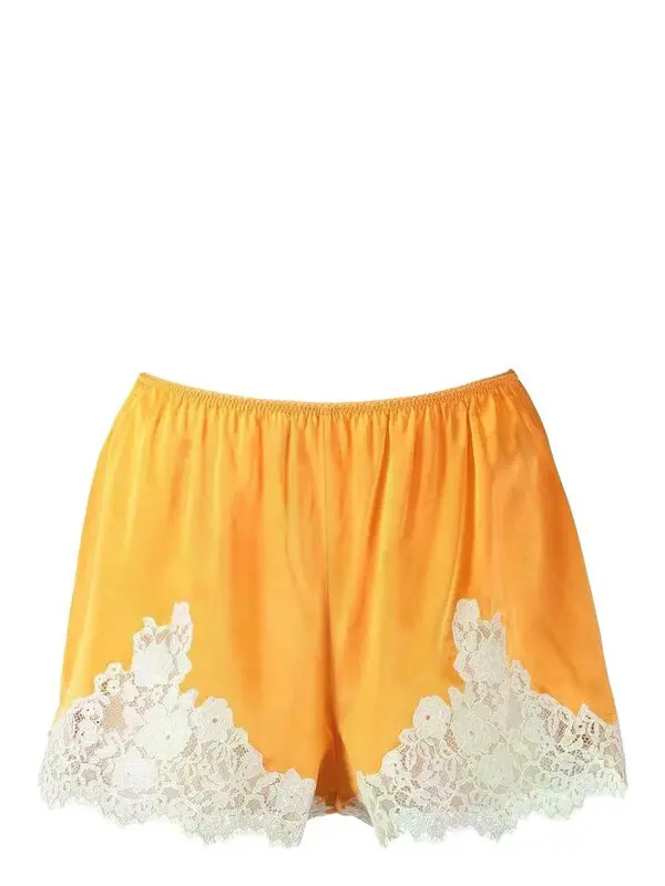 DÔEN Iona Lace-trim Mini Shorts - Orange