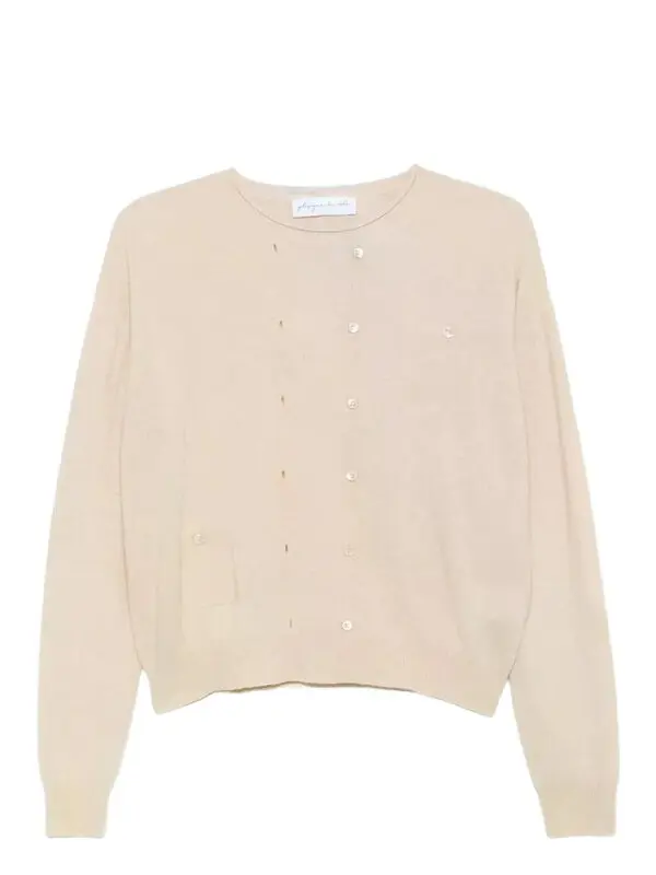 PDR PHISIQUE DU ROLE Button-embellished Sweater - Neutrals