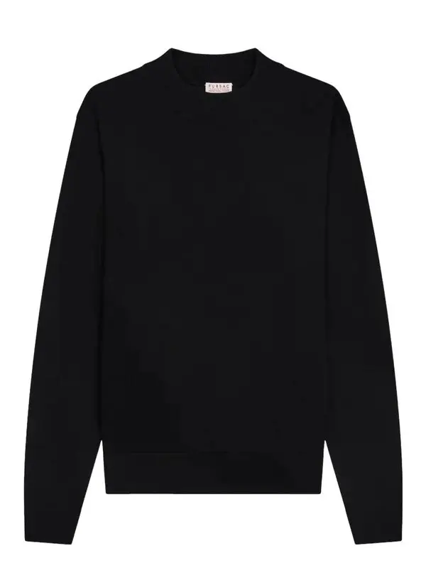 FURSAC Wool Mock Neck Sweater - Black