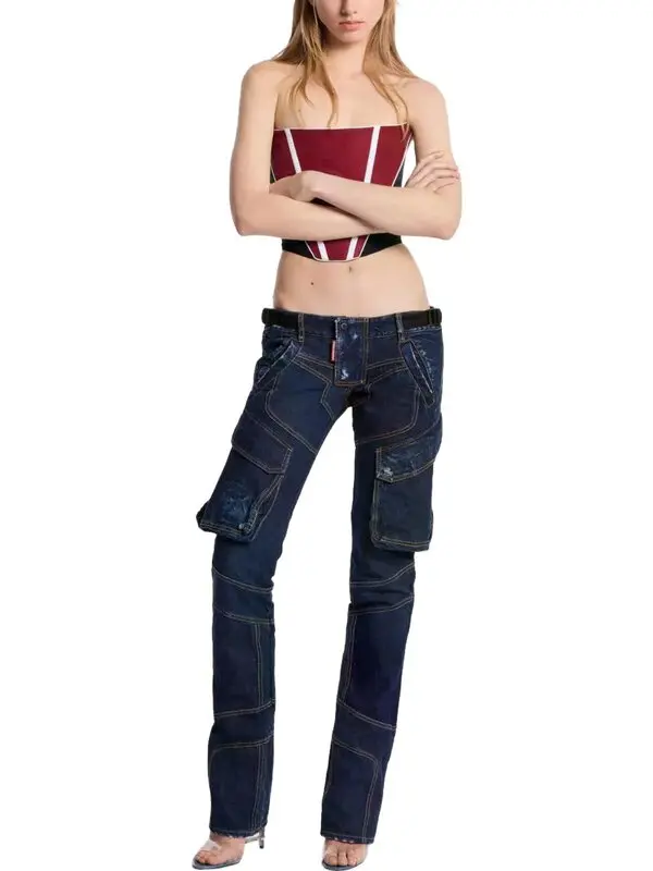 Dsquared2 Dark Denim Cargo Jeans - Blue