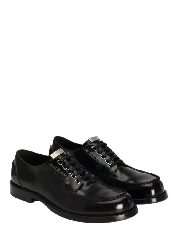 Dolce & Gabbana Calfskin Derby Shoes - Black
