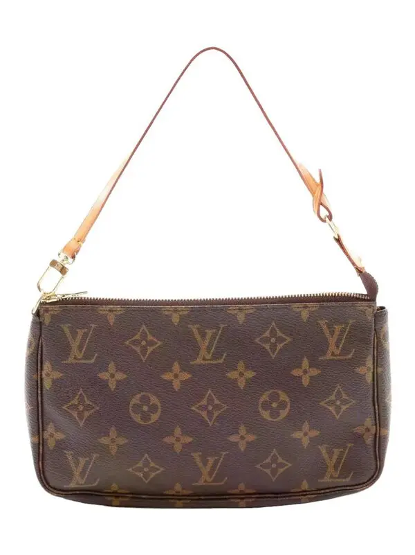 LOUIS VUITTON 2003 Pochette Accessoires Monogram Shoulder Bag - Brown