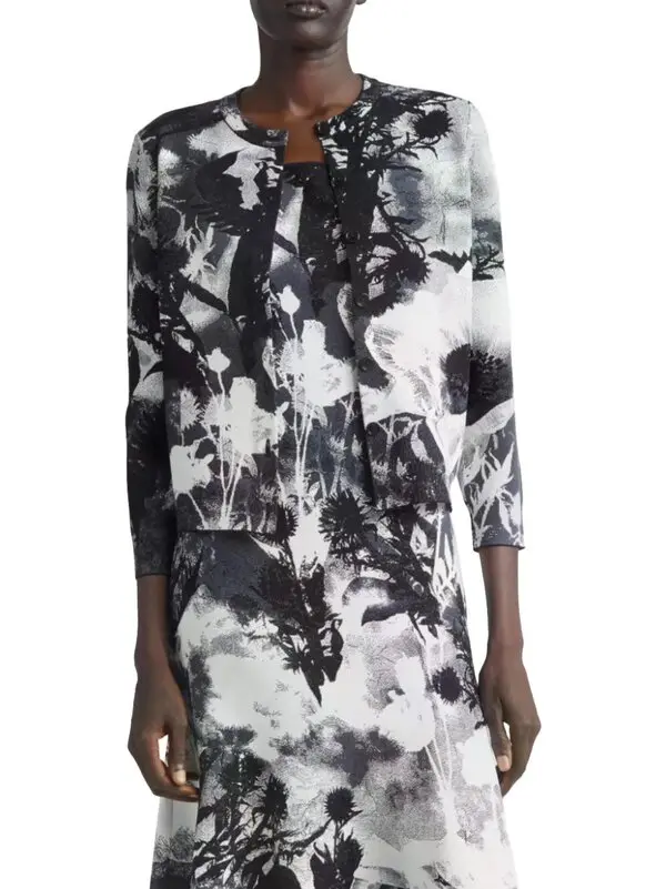 Alexander McQueen Floral-print Cardigan - White