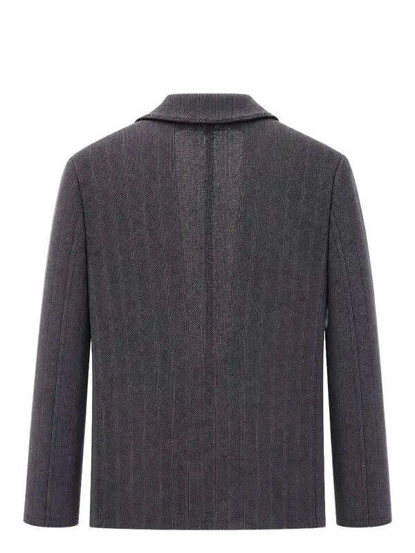TOMBOLINI Pinstripe-pattern Notched-lapel Jacket - Grey