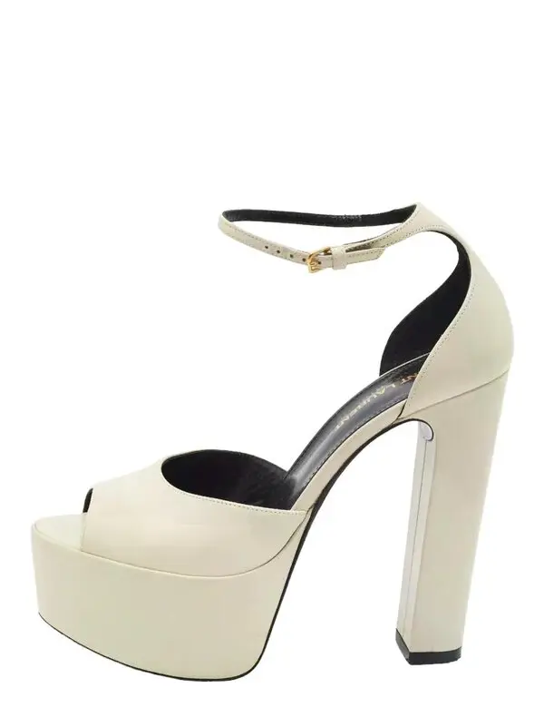 Saint Laurent Jodie Platform Sandals - Neutrals