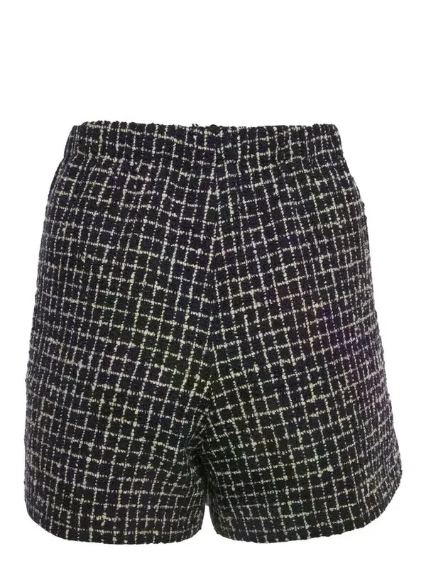 Miu Miu Checked Tweed Shorts - Blue