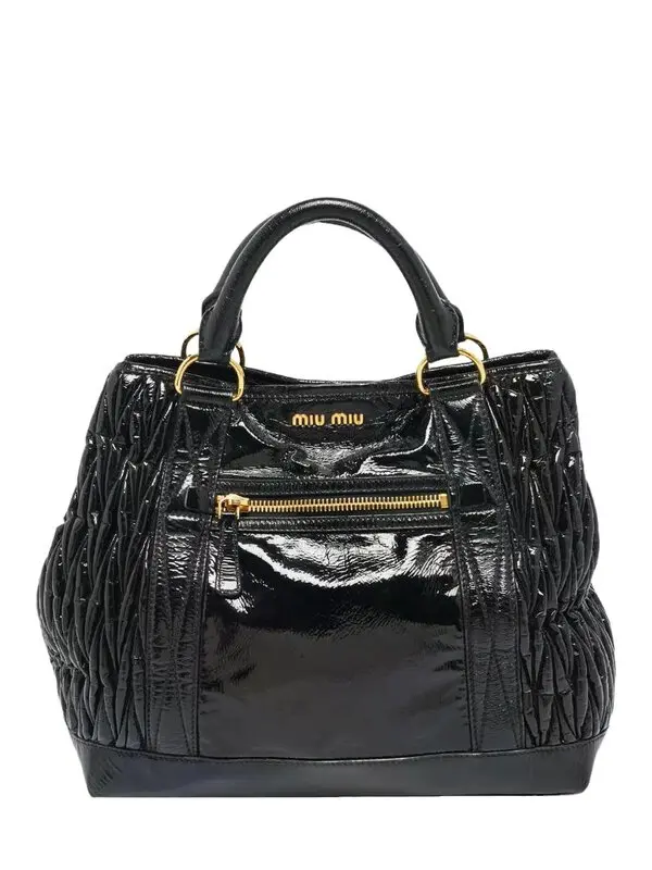 Miu Miu Leather Tote Bag - Black