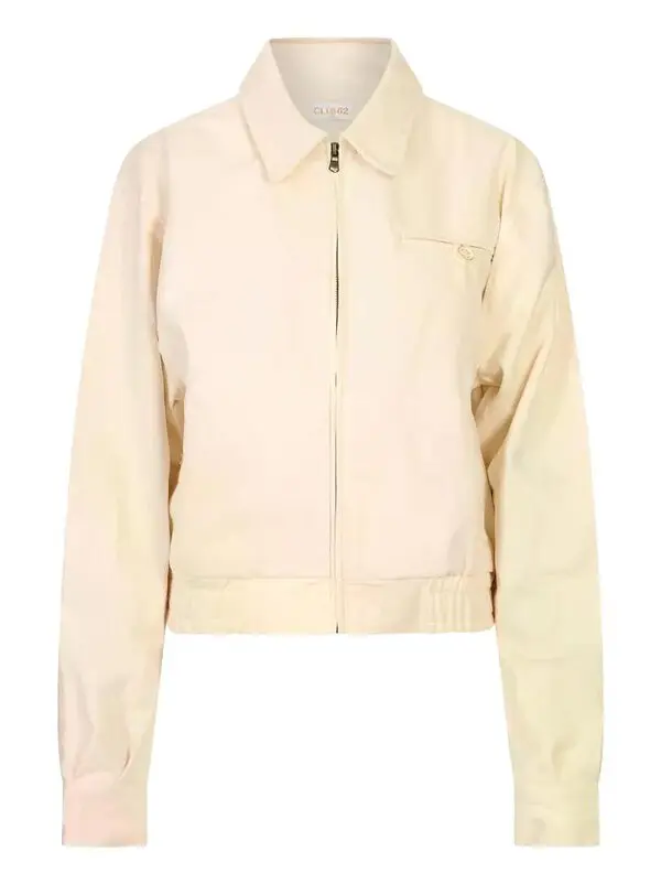 LOIS Elasticated-hem Zip-up Jacket - Neutrals