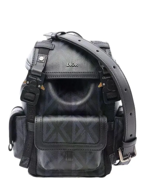 Dior 2010s Cd Diamond Backpack - Black
